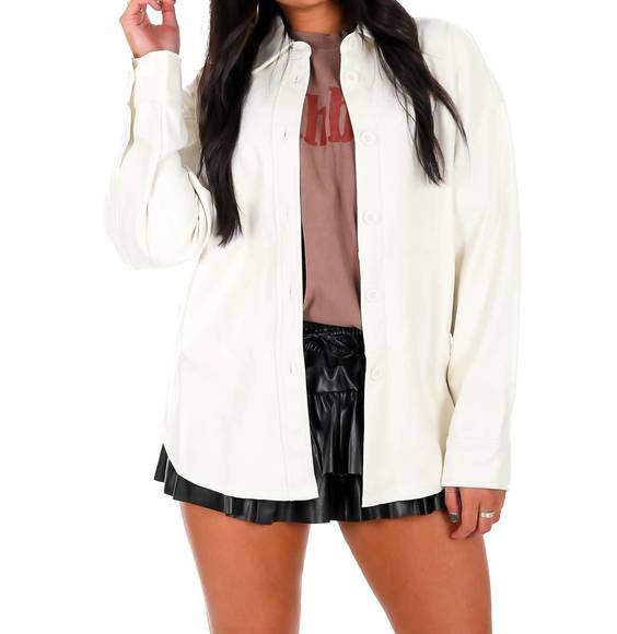 HYFVE | Jackets & Coats | New Hyfve Too Little Too Late Leather Shacket ...